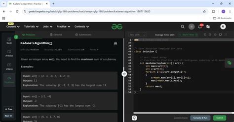 160daysofdsa Codingjourney Dsachallenge Problemsolving Geeksforgeeks Harsha Sree