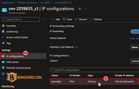 how to set static private ip address for azure virtual machine