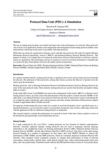 Protocol Data Unit Pdu A Simulation