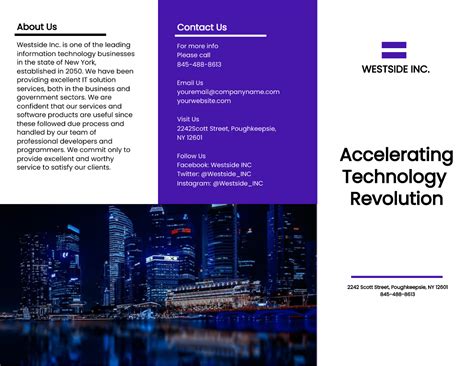 Free Tri Fold Simple It Brochure Template To Edit Online