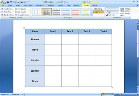 قالب بندی سلول در جدول ورد مجموعه مقالات و آموزش ها فرادرس مجله‌