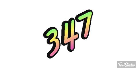 347 Number Animated  Logo Designs