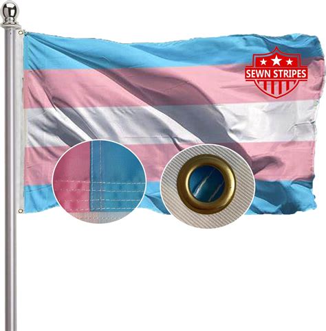 Eugenys Transgender Flag 3x5 Ft Free Trans Flag Necklace