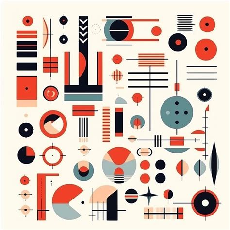 Premium Ai Image Geometric Shapes Retro Wallpaper Poster