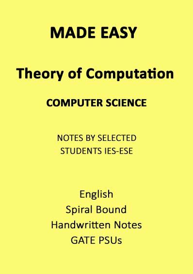 made easy theory of computation handwritten notes of computer science