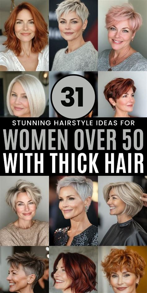 56 Age Defying Short Hairstyles For Women Over 50 With Thick Hair In