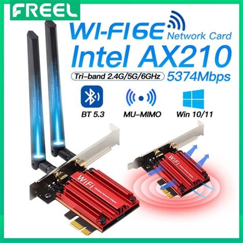 Card Mạng Wifi 6e Intel Ax210 Tri Band Pci E Bluetooth Không Dây 5 3 Wi Fi 2 4ghz 5ghz 6ghz 802