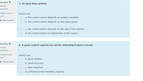 Solved Question 1 1 In An Open Loop Control System Not Yet