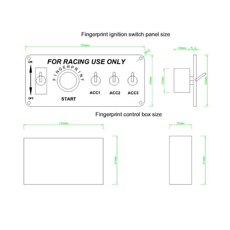 Racing Panel Ignition Switch Keyless Entry Car Anti Theft Intelligent Control Fingerprint