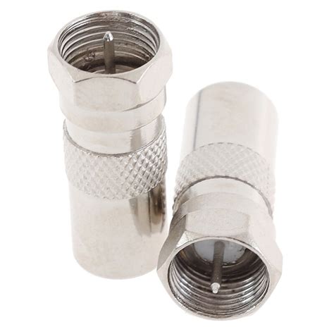 Pcs F Type Male Plug Connector Socket To RF Coax Grandado