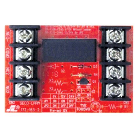 Relay Module 6 12vdc Trigger Voltage One 5a Form C Dpdt Relay Seco Larm Usa Inc