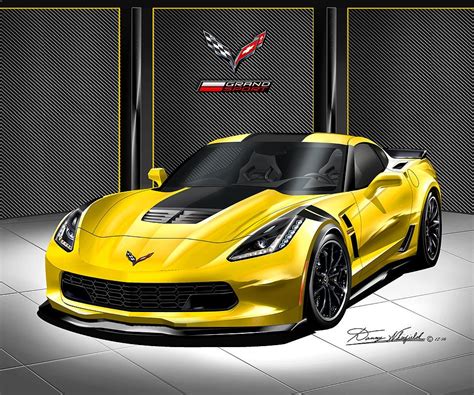 C7 Corvette Grand Sport Art Print Automotive Wall Art By Danny