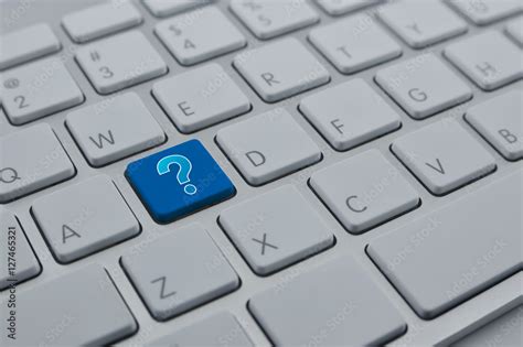 Question Mark Sign Icon On Modern Computer Keyboard Button Cust Stock Photo Adobe Stock