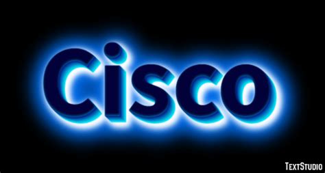 Cisco D With Blue Glow Text Effect Generator