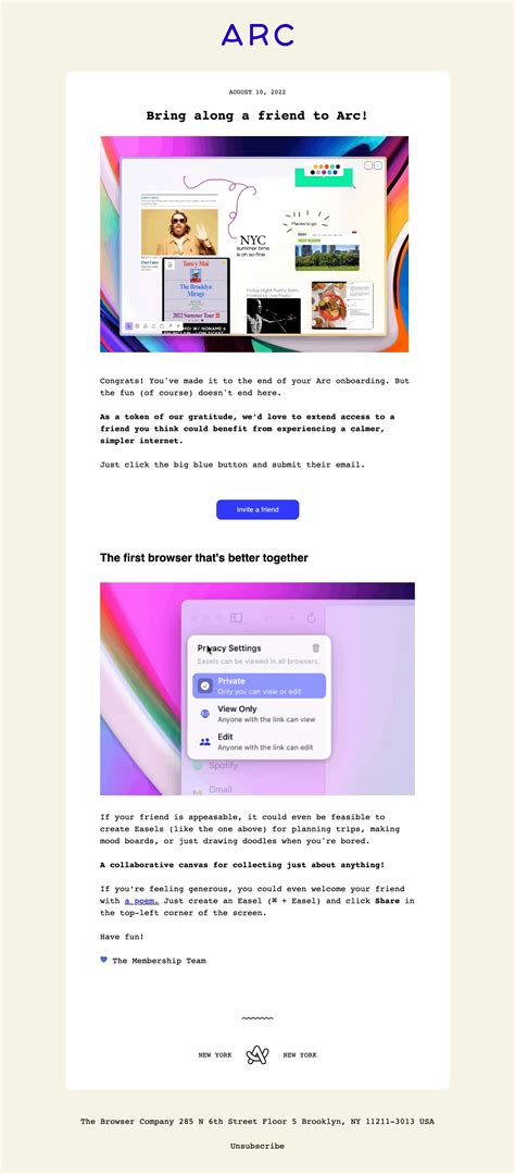 Arc Browser Email Newsletter Example Emailspiration
