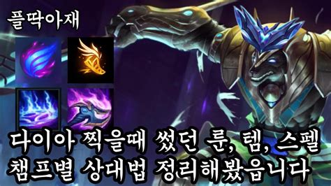 농사를 지을까 장풍을 쏠까 나서스 챔프별 룬 템 상대법 정리[플딱아재 나서스] Youtube