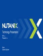 Nutanix Bootcamp Notes Pdf Technology Presentation Wifi Password Name Systems Engineer