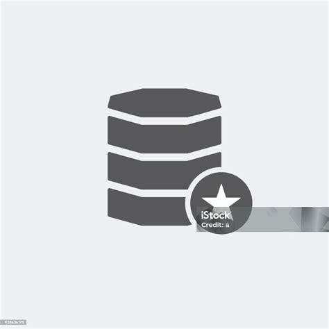 스타 로그인 있는 데이터베이스 아이콘입니다 데이터베이스 아이콘 및 최고 좋아하는 등급 기호 0명에 대한 스톡 벡터 아트 및 기타 이미지 Istock