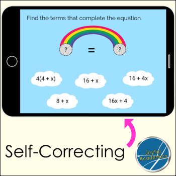 Boom Cards Finding Equivalent Expressions By Joyful Academics TPT