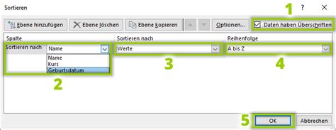 Excel Sortieren Tabelle nach Text Zahlen und mehr sortieren Einfach erklärt