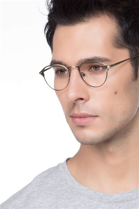Wrap Oval Bronze Full Rim Eyeglasses Eyebuydirect
