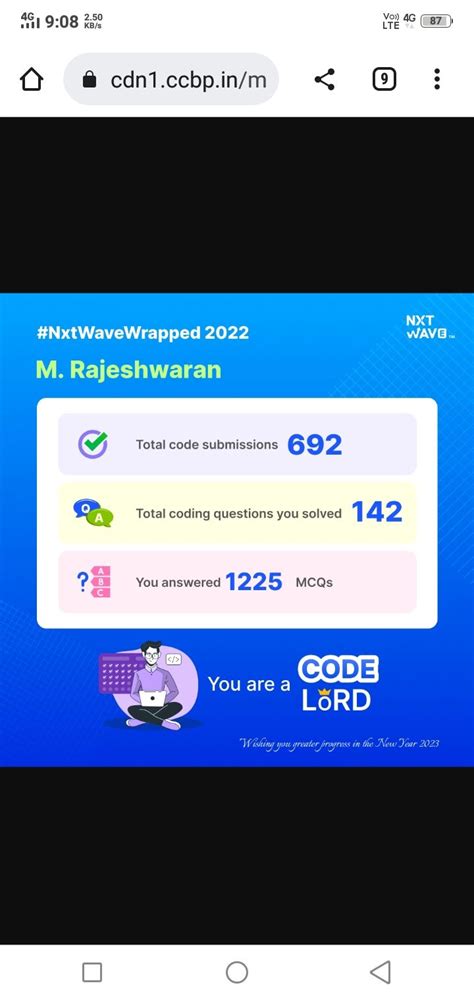 M Rajeshwaran On Linkedin My Coding Experiance In Ccbp40 Acadamy