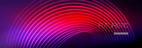 빛나는 네온 원이있는 어두운 추상적 배경 비즈니스 또는 기술 프리젠 테이션 인터넷 포스터 또는 웹 브로셔 커버 벽지 유행 레이아웃 템플릿 0명에 대한 스톡 벡터 아트 및