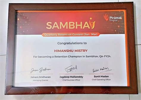 Himanshu Mistri On Linkedin Retention Champion Fy24 Q4🏆🏅 10 Comments