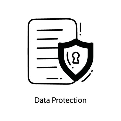 Data Protection Doodle Icon Design Illustration Networking Symbol On