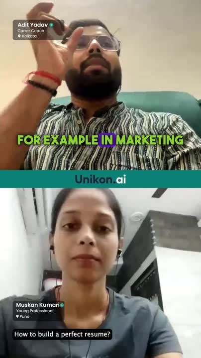 unikon ai on linkedin resume reboot how adit helped muskan land her