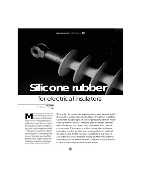 Silicone Rubber Electrical Insulators