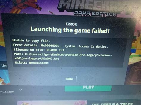 Keeps Saying This Every Time I Try To Launch It Java Rminecrafthelp