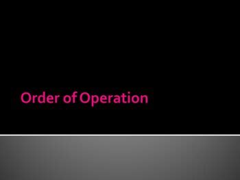 Order Of Operation Power Point Lesson By Canadian Teacher TPT