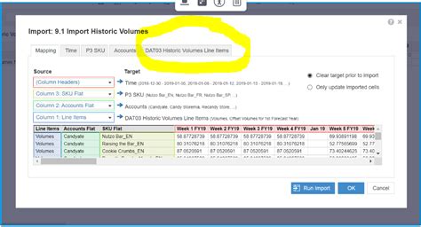 i was trying to import data into data03 module but my lines are not