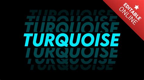 Turquoise Stacked Text Effect Font Generator