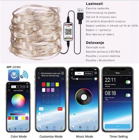 led božične lučke bluetooth
