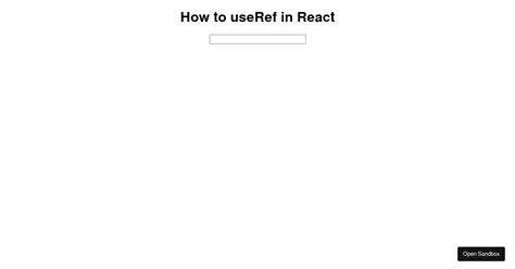 React Useref Codesandbox React Useref Codesandbox