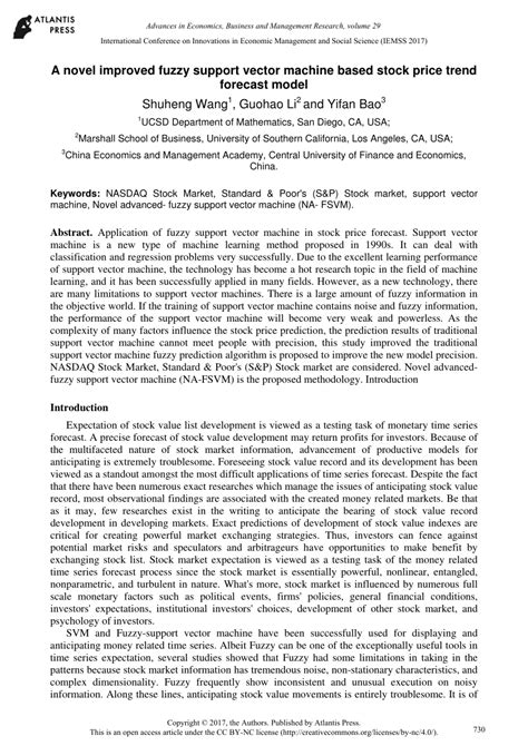 Pdf A Novel Improved Fuzzy Support Vector Machine Based Stock Price Trend Forecast Model