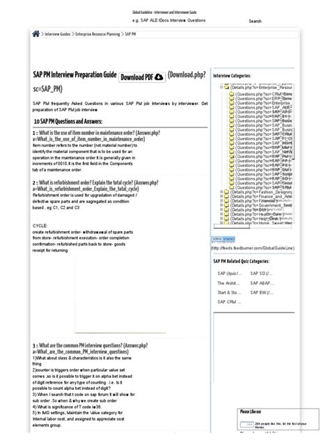 Top 10 Sap Pm Interview Questions And Answers Pdf Software