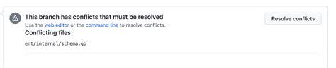 want to avoid internal schema go conflicts when developing in multiple