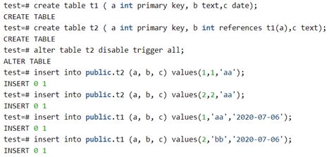 Postgresql 中如何启用禁用及验证外键约束 墨天轮