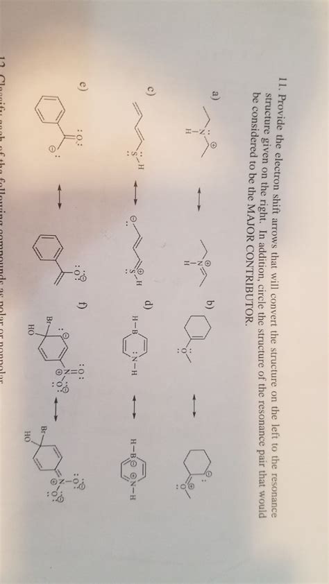 Solved 11 Provide The Electron Shift Arrows That Will
