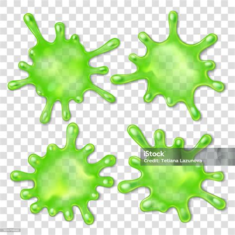 녹색 점액 명소입니다 3d 튄 달팽이 슬러그 방울 떨어지는와 점액 스플래시 명소 벡터 일러스트 레이 션 세트 끈적끈적한에 대한 스톡 벡터 아트 및 기타 이미지 Istock