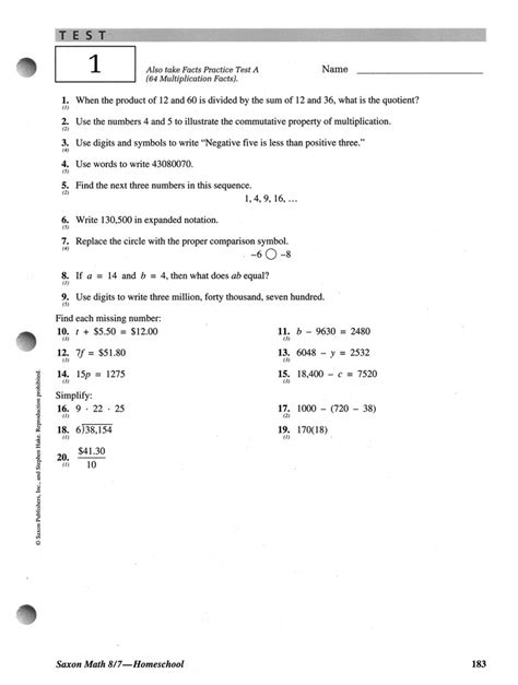 Saxon Math 2nd Grade Worksheets Pdf 2nd Grade Math Worksheets