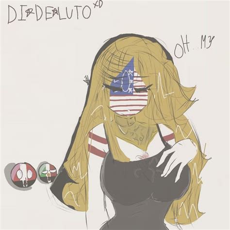 Usa Fem Countryhumans Dibujos Bonitos Dibujos Bocetos Bonitos