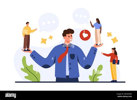 Business Soft Skill Of Active Listening In Negotiation Big Boss Or Manager Holding Tiny Office