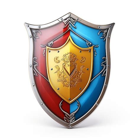 Premium Ai Image A Shield With A Blue And Red Crest That Says A On It