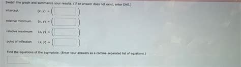 Solved Intercept X Y Relative Minimum X Y Relative