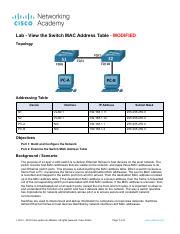 Exploring Switch MAC Address Table Build Configure Network Course Hero