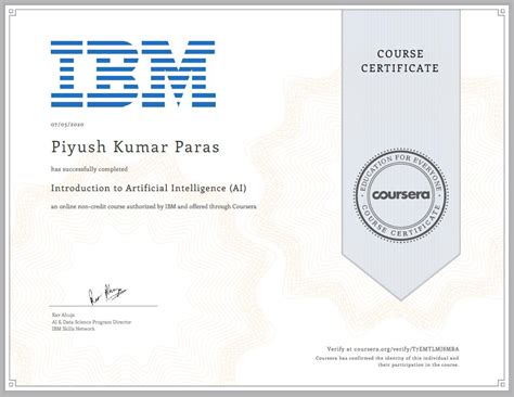 Artificialintelligence Coursera Ibm Piyush Paras
